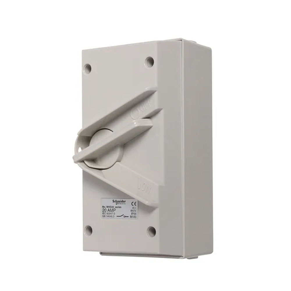 WHD20 GY Schneider Isolator Switch 20A 440V 2P IP66 - เทคเชอร์ :: สวิทชิ่งและหลอดไฟ LED ราคาส่ง