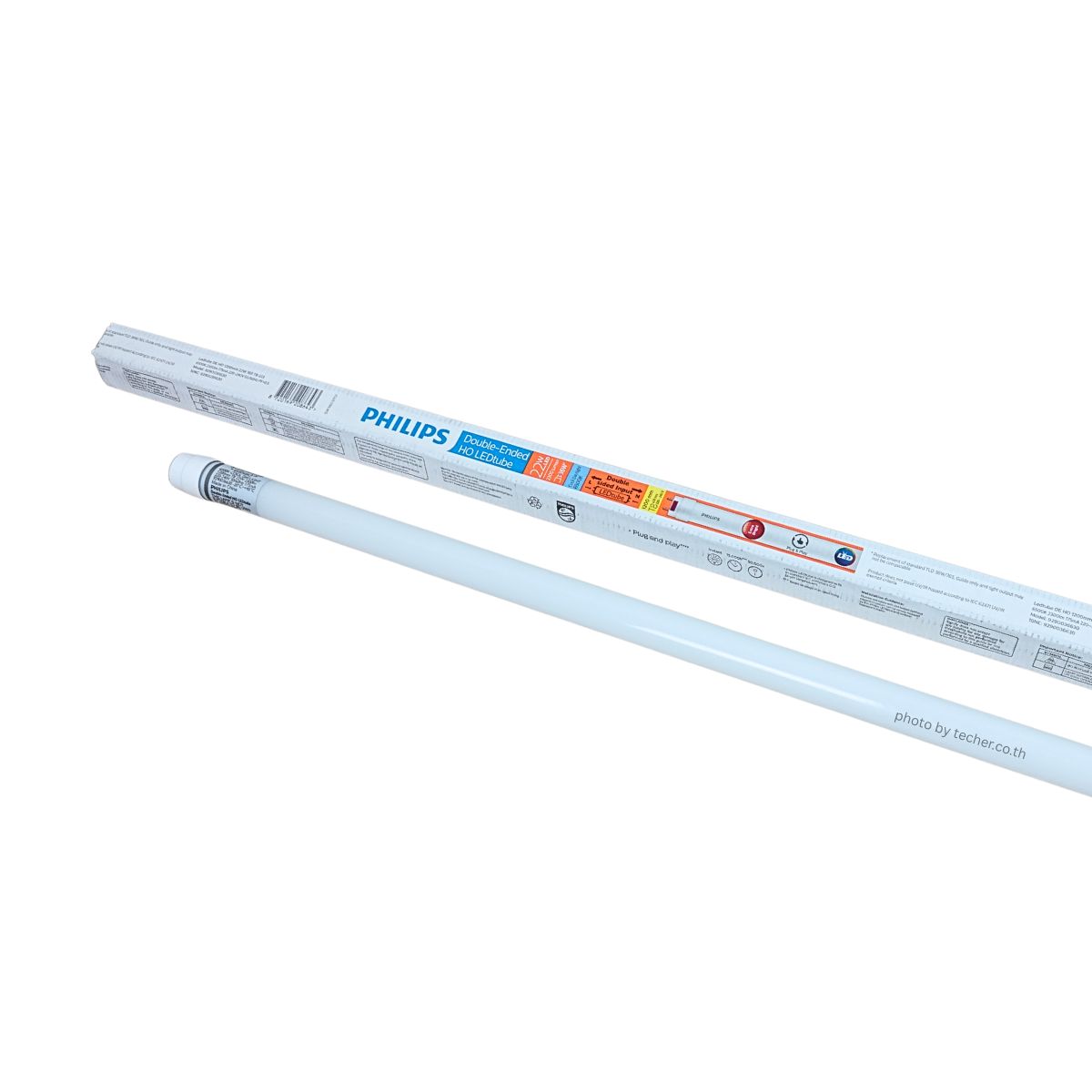 LED T8 Philips Double-Ended HO LEDtube 22W 2,300 ลูเมน, 104lm/W 6500K ยาว 1.2เมตร ไฟเข้าสองทาง ...