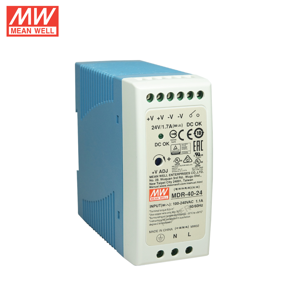 MDR-40-24 | MEAN WELL DIN Rail Switching Power Supply 24V 1.7A 40W - เทคเชอร์ :: อุปกรณ์ไฟฟ้า ...