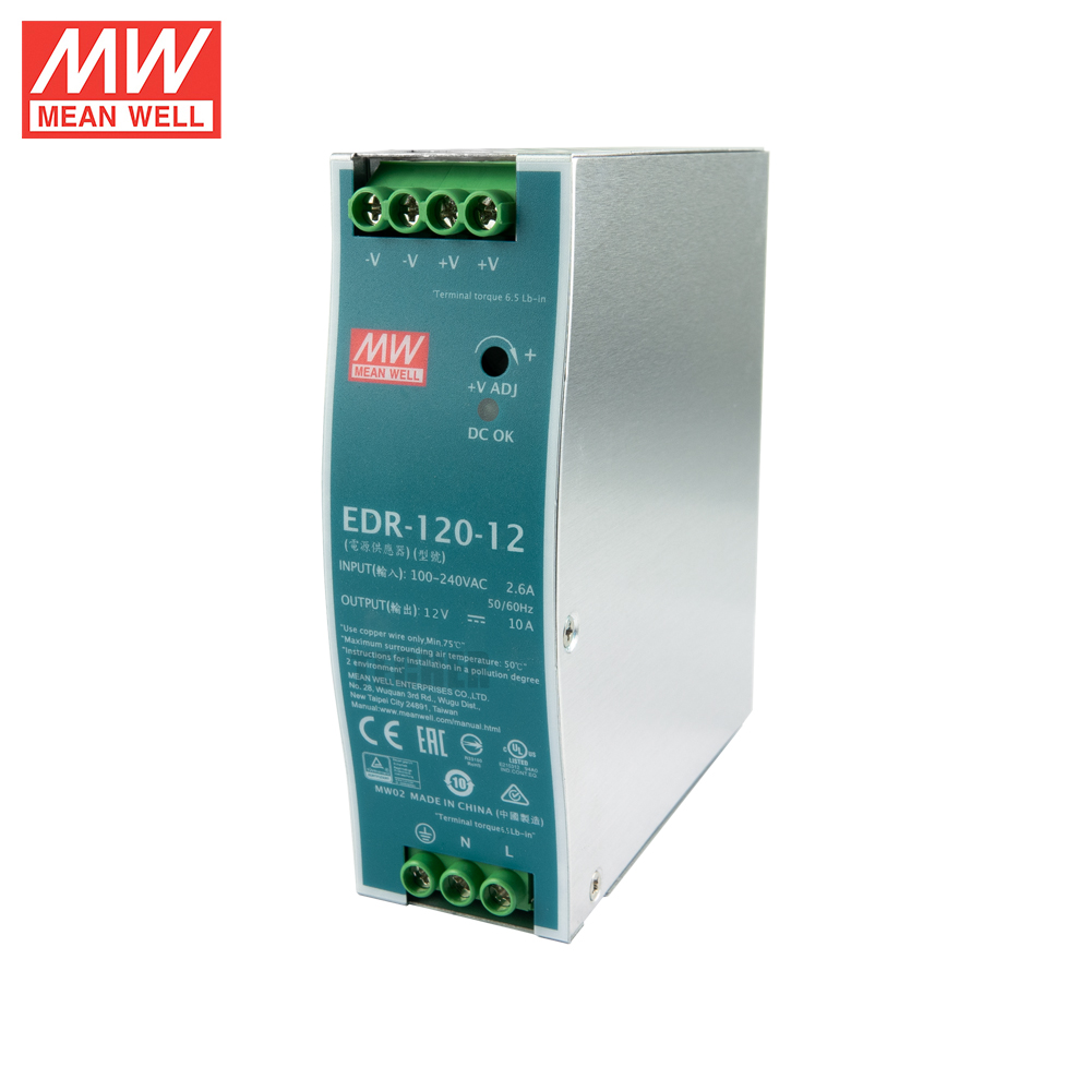 EDR-120-12 | MEAN WELL DIN Rail Switching Power Supply 12V 10A 120W - เทคเชอร์ :: สวิทชิ่งและ ...