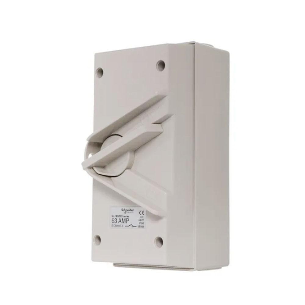 WHD63 GY Schneider Isolator Switch 63A 440V 2P IP66 - เทคเชอร์ :: อุปกรณ์ไฟฟ้าอุตสาหกรรมและแสง ...