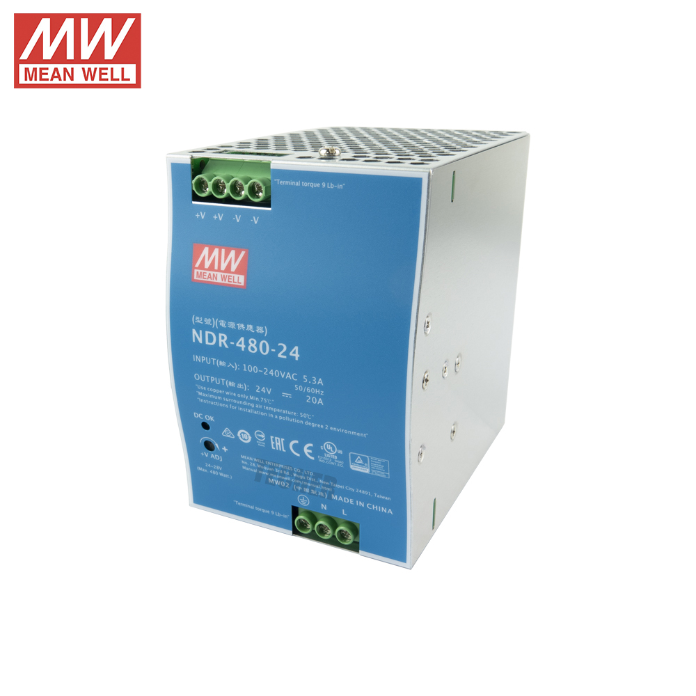 NDR-480-24 | MEAN WELL DIN Rail Switching Power Supply 24V 20A 480W - เทคเชอร์ :: สวิทชิ่งและ ...